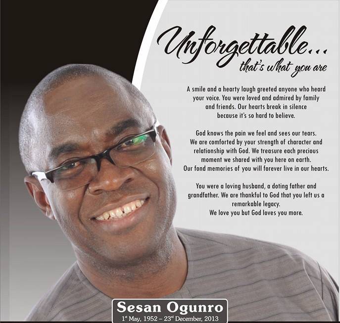 Ekiti State Governor Kayode Fayemi writes tribute to late Sesan Ogunro Snr.