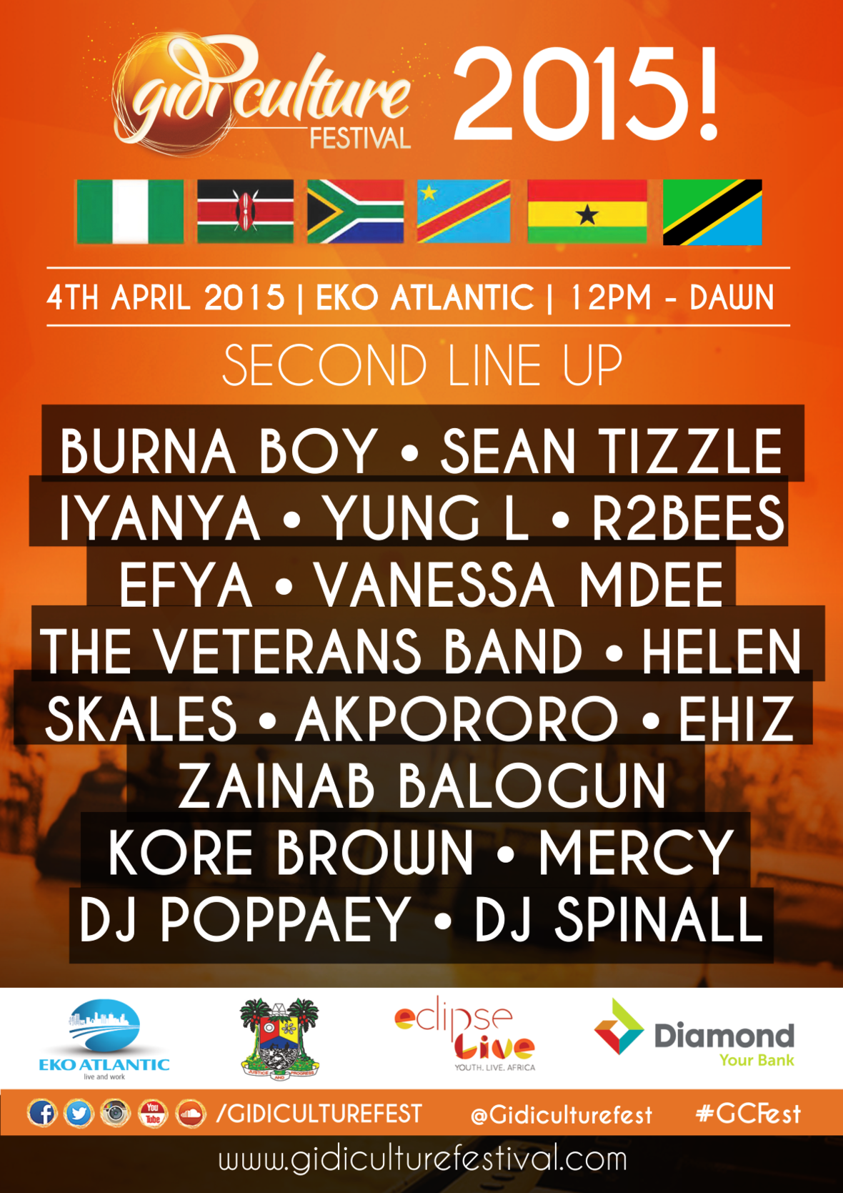 Iyanya, Burna Boy, Sean Tizzle for Gidi Culture Festival