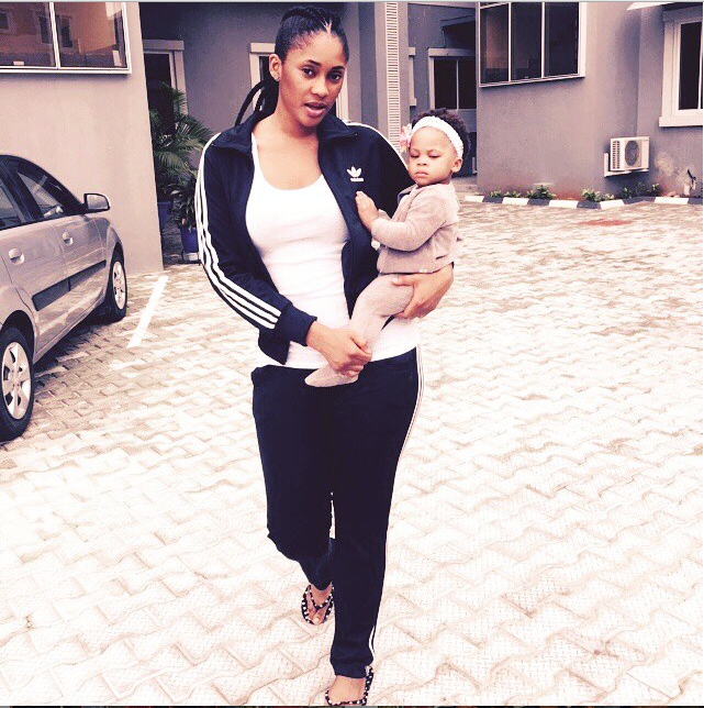 Finally! Flavour shows off adorable 9-month-old daughter and baby mama