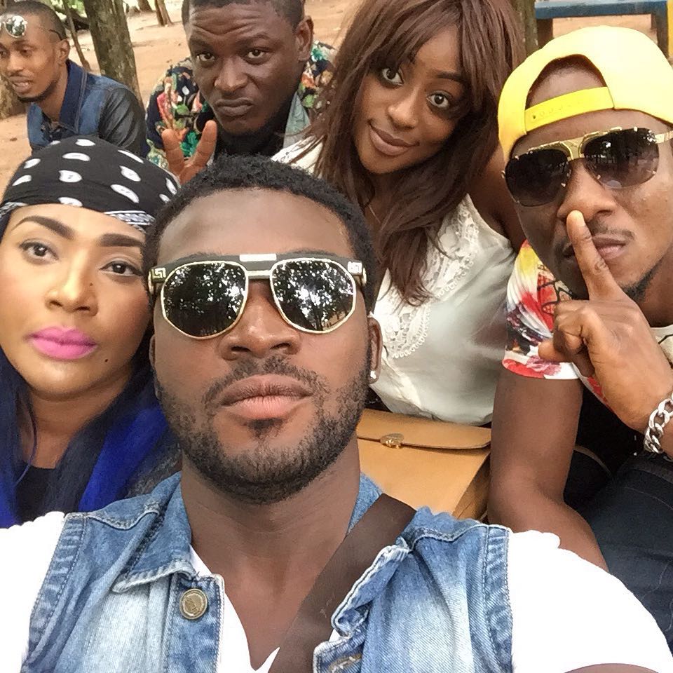 Angela Okorie, Stanley Ekwelike, others on movie set in Asaba