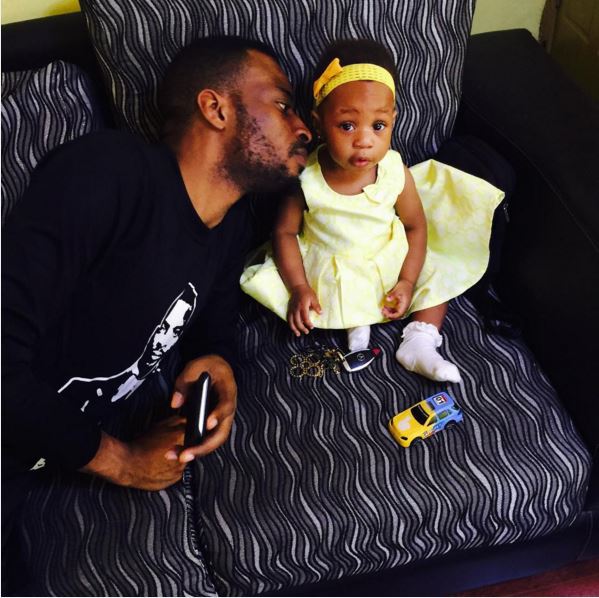 Doting dad! See beautiful PHOTOS of 9ice and his 4th child, Michelle