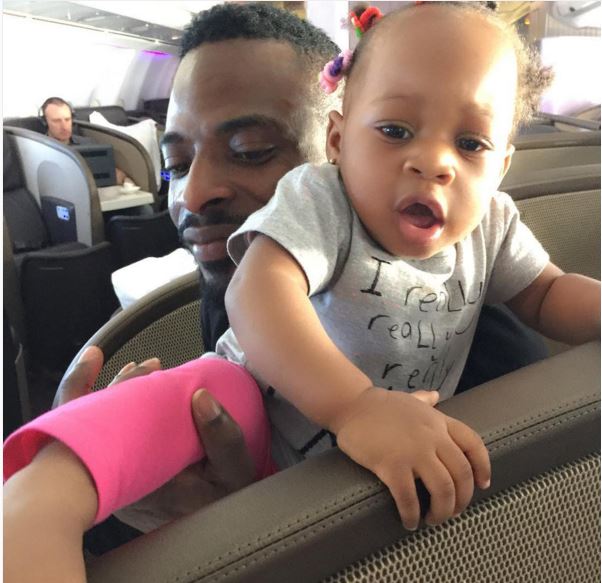 Doting dad! See beautiful PHOTOS of 9ice and his 4th child, Michelle