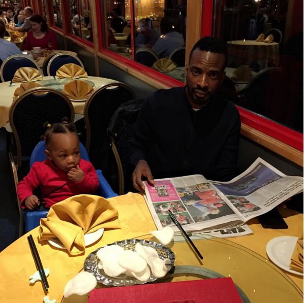 Doting dad! See beautiful PHOTOS of 9ice and his 4th child, Michelle
