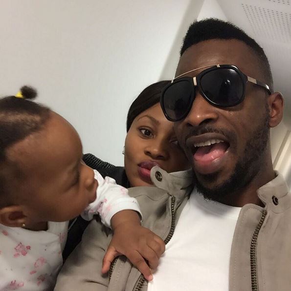 Doting dad! See beautiful PHOTOS of 9ice and his 4th child, Michelle