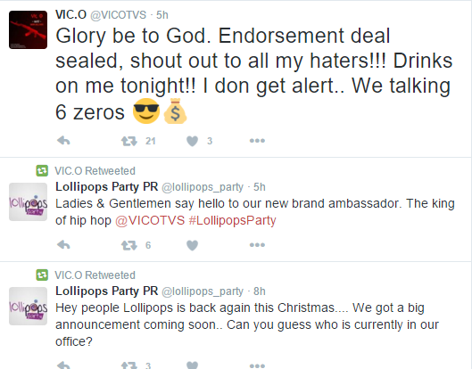 Unbelievable! Viral rapper, Vic O becomes a brand ambassador