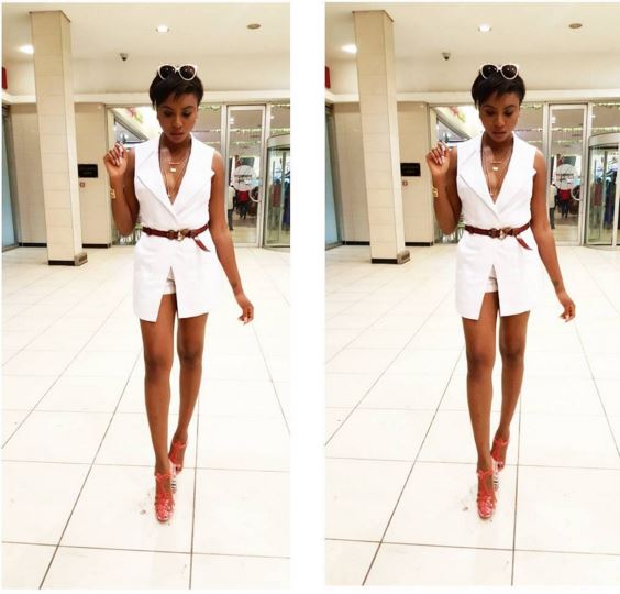 Toby Grey and Stephanie Coker turn up braless for #BaseWhiteXmasParty