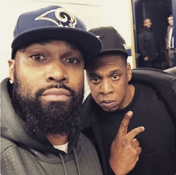 Jay Z joins American football team, St. Louis Rams in locker room ...