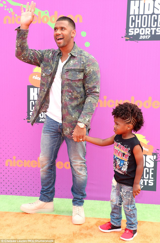 See cute photos Ciara's husband with Future Jr at the Kid Choice Awards