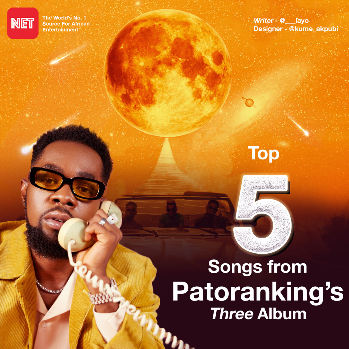Top 5 songs from Patoranking's Three album